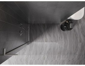 Mexen, Mexen Kioto-X L sprchová stěna 60 x 200 cm, průhledná 10 mm, broušený nikl - 800-060-107-97-00-X