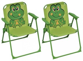 Dětské zahradní židle 2 ks Dekorhome Zelená