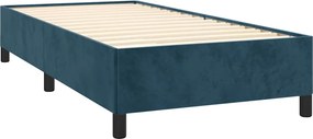 Box spring postel s matrací tmavě modrá 90x200 cm samet 3129313