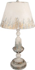 Béžová antik kovová stolní lampa Brocante - Ø 36*70 cm E27/ 1*60W