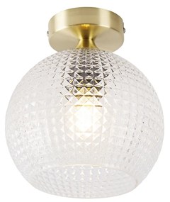 Chytré stropní svítidlo Art Deco mosazné vč. Wifi A60 - Sphere