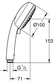 GROHE Vitalio Comfort 100 - Ruční sprcha se 3 proudy, chrom 26092000