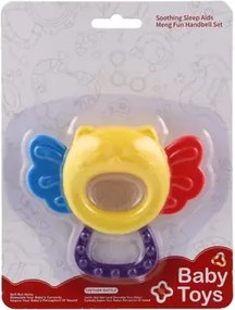TEDDIES Chrastítko a kousátko sova / Hračka / plast / 11 x 10 cm / od