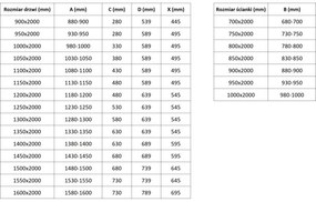 Mexen Exo, sprchový kout s křídlovými dveřmi 110 x 75 cm, 6mm čiré sklo, černý profil, 819-110-075-70-00