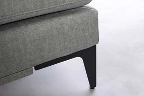 Designová rohová sedačka Sashanique 313 cm šedý samet - pravá