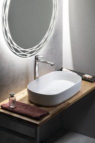 Sapho Sapho, INFINITY OVAL keramické umyvadlo na desku, 55x36 cm, bílá, 10NF65055