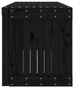 Zahradní lavice rozšiřitelná černá 212,5x40,5x45 cm borovice,  832527