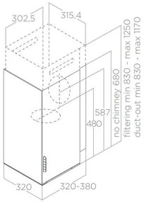 Elica PRF0146263 Komínový odsavač par