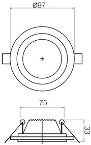 Smarter LED zapuštěné bodové svítidlo St 205, ø9,7cm