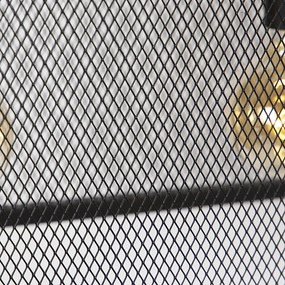 Průmyslová závěsná lampa černá 118 cm, 4 světla - Cage Mesh