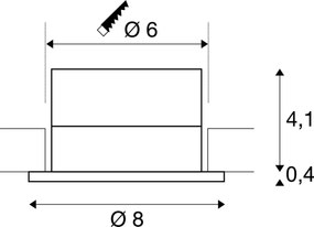 LA 114420 PATTA-I zápustná matná černá kruhová 230V/500mA LED 9W 38° IP65 3000K - BIG WHITE (SLV)