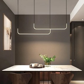 Závěsný LED lustr APP980-CP černý/neutrální bílá