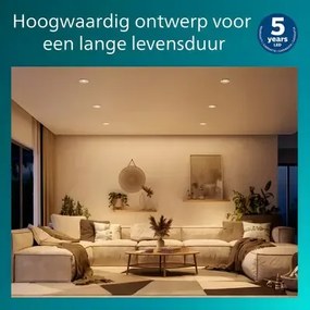 Philips Peridot bílá / Zápustné svítidlo / 3x GU10 / max. 7W / IP20
