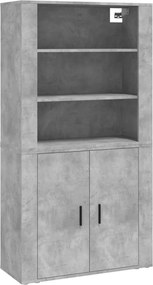 Skříň highboard betonově šedá kompozitní dřevo 3185363