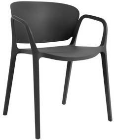 OnaDnes -20% Černá plastová zahradní židle Kave Home Ania