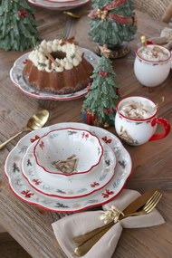 Vánoční keramická miska Chalet de Noël – Ø 14*4,5 cm / 300ml