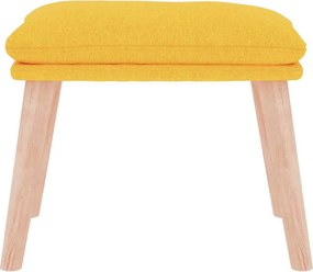 Podnožka hořčicově žlutá 45 x 29,5 x 35 cm textil 341431