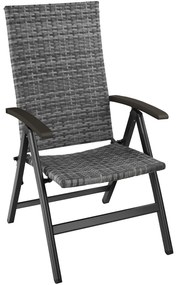 tectake 404572 zahradní židle ratanová melbourne - šedá