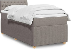 Box spring postel s matrací taupe 100 x 200 cm textil 3289678