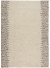 Flair Rugs, Ručně tkaný kusový koberec Minerals Border Natural, 160x230, béžová, chodba / předsíň
