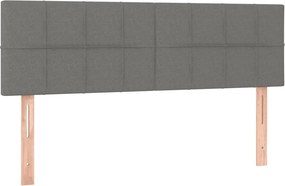Box spring postel s matrací tmavě šedá 140x200 cm textil 3140618