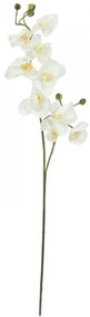 Umělá květina - Orchidej větvička, krémově-bílá, 100 cm