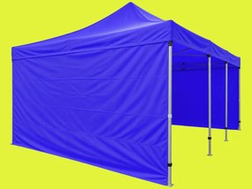 Rozkládací stan 6 × 4 m – hliníkový hexagión, Modrá