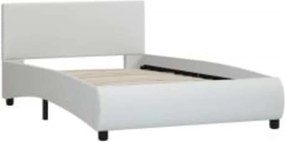 Rám postele s LED světlem bílý umělá kůže 100 x 200 cm 285487