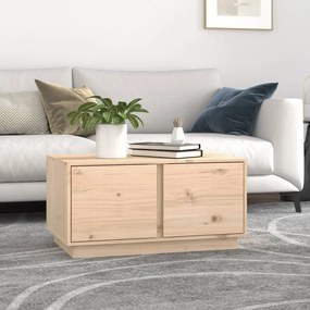 Konferenční Stolek 80 X 50 X 40 Cm Masivní Borové Dřevo - Přírodní