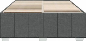 Rám postele bez matrace tmavě šedý 160 x 200 cm textil 3284847