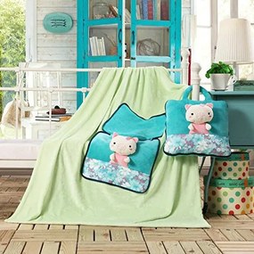 Dětská deka - Cuties - Prasátka - Zelená - 110x160 cm