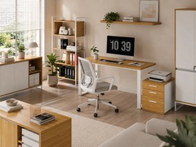 Kancelářský stůl Houseland Nuvia Home 05 140 cm dub/bílý