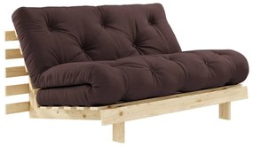 Hnědá rozkládací pohovka 140 cm Roots - Karup Design