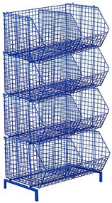 FEROPLAST spol. s.r.o Průmyslový úložný koš KS8, kompletní set 4 košů na pevných nohách