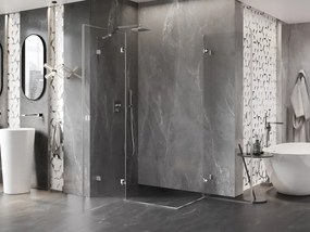 Mexen Lunar Duo výklopný sprchový kout 85 x 80 cm, 8mm čiré sklo, chromový profil, 834-085L-080P-01-00