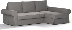 Potah na pohovku IKEA Backabro rozkládací se šezlongem barva šedá látka pletený vzor