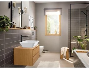 Hansgrohe Rebris E Vysoká umyvadlová baterie CoolStart EcoSmart+ s výpustí, černá mat 72591670