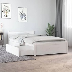 Rám postele se zásuvkami bílý 90 x 190 cm Single 3103479