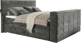 XXXLutz POSTEL BOXSPRING, 180/200 cm, šedá Carryhome - Postele s úložným prostorem - 002220044507