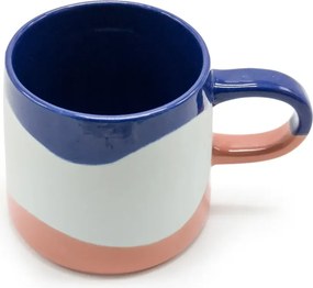 Kameninový hrnek Lia, 400 ml – tříbarevný design s nepravidelným přechodem