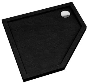 Vanička pětiúhelníkový Black Stone 80x80x5 Espera AQM2397CST