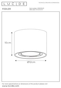 Lucide 09921/12/31 - LED Stmívatelné bodové svítidlo FEDLER 1xGU10/12W/230V bílá