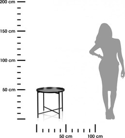 Odkládací stolek Lucas 47 cm černý