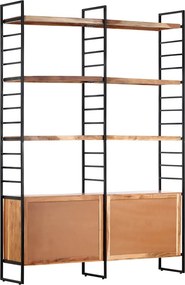 4patrová knihovna 124 x 30 x 180 cm masivní akáciové dřevo 284416