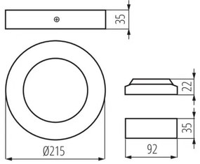 LED svítidlo Kanlux CARSA V2LED 18W-NW-W neutrální bílá 4000K 28949