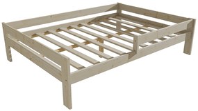Vomaks Dětská postel se zábranou VMK006C KIDS Rozměr: 100 x 200 cm, Barva: surové dřevo