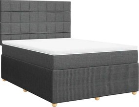 Box spring postel s matrací tmavě šedá 160x200 cm textil 3294408