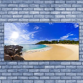 akrylový obraz Slunce Moře Pláž Krajina 120x60 cm