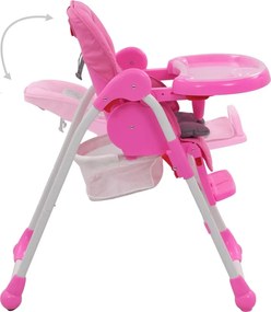vidaXL Dětská jídelní židlička [10186] Barva: Růžová