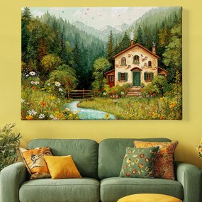 Obraz na plátně - Wald im Sulzach FeelHappy.cz Velikost obrazu: 40 x 30 cm